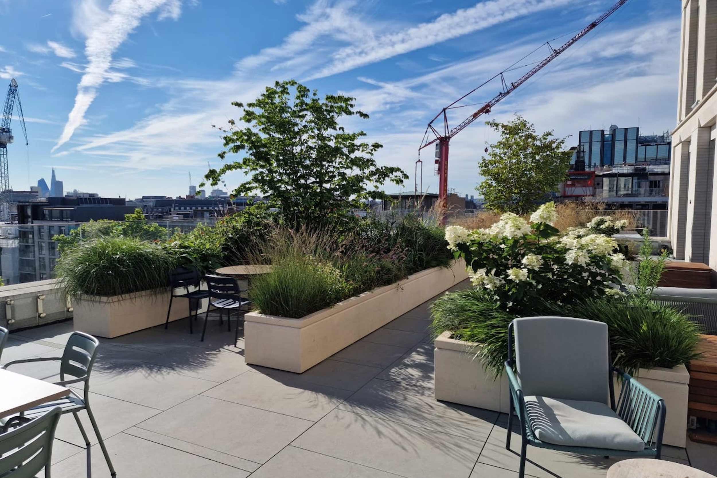Commercial Roof Terrace Design Landscaping Contractor London