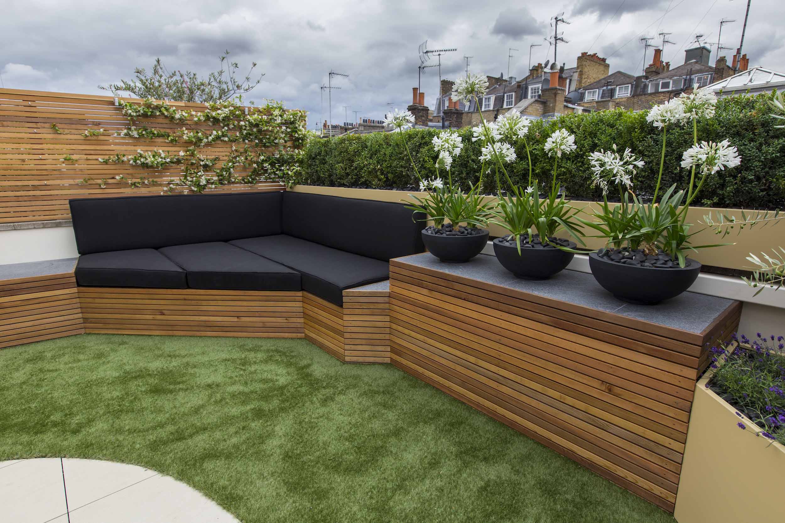 Vibrant Funky Roof Terrace Garden Vistafolia Artificial Green Walls