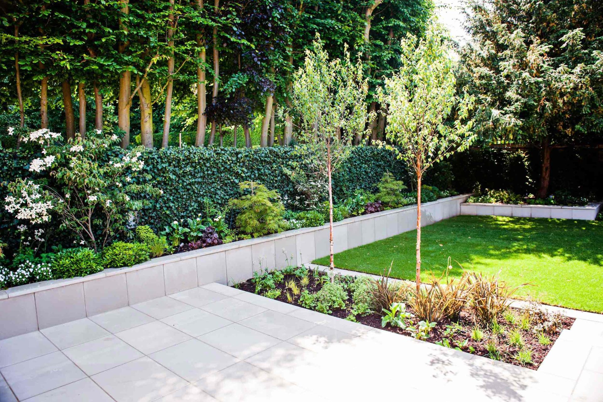 Large Garden Design Hampstead Portland Stone Plant Landscape